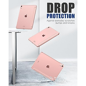 MoKo for iPad Air 6th Generation 11 Inch Case M2 2024/ iPad Air 5th Gen Case 2022/iPad Air 4th Gen Case 2020,iPad Air 11" Case with Translucent Hard Back Cover,iPad Air 6/5/4 Case, Rose Pink