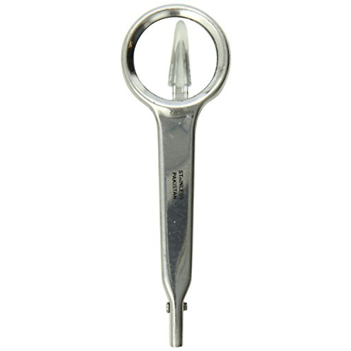 TAMSCO Tweezers Pointed with Magnify Glass 4-Inch, Magnify Tweezers, 5 Times Genuine Magnify, Stainless Steel Tweezers, Precision Points, Great for Finding Ticks