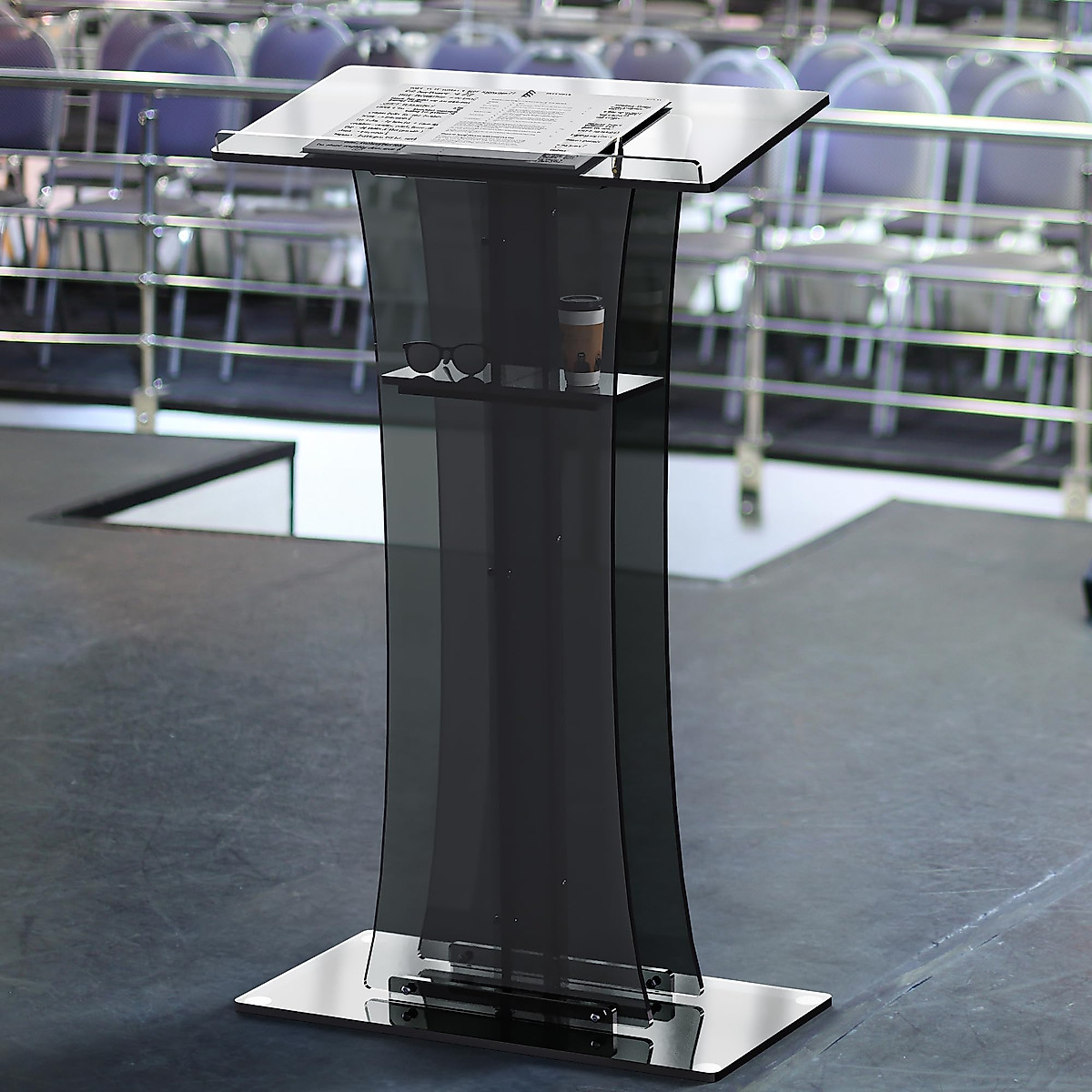 YITAHOME Podium Stand Pulpits for Churches Stand 47 inches Tall, for Church, Wedding, Classroom, Conference, Lecterns & Podiums Portable with Reading Surface & Storage Shelf Floor