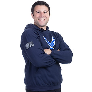 Ann Arbor T-shirt Co. U.S. Air Force Hoody | Licensed United States Airforce Tee Shirt, USAF Airman Veteran Hooded Hoodie - (Hoodie,XL)