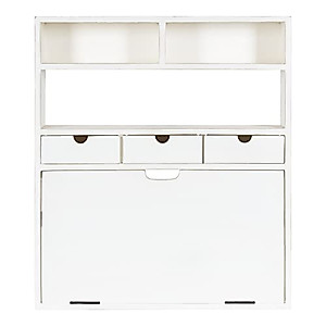 Kate and Laurel Georgie Wall Hanging Desk, 26x6x30, White