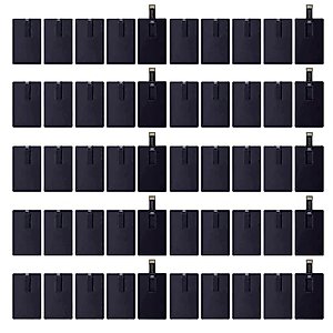KINMIN Credit Card USB Flash Drive 64GB 50 Pack Business Card Bank Card Shape Flash Drive Memory Stick Key Credit USB Drive Black