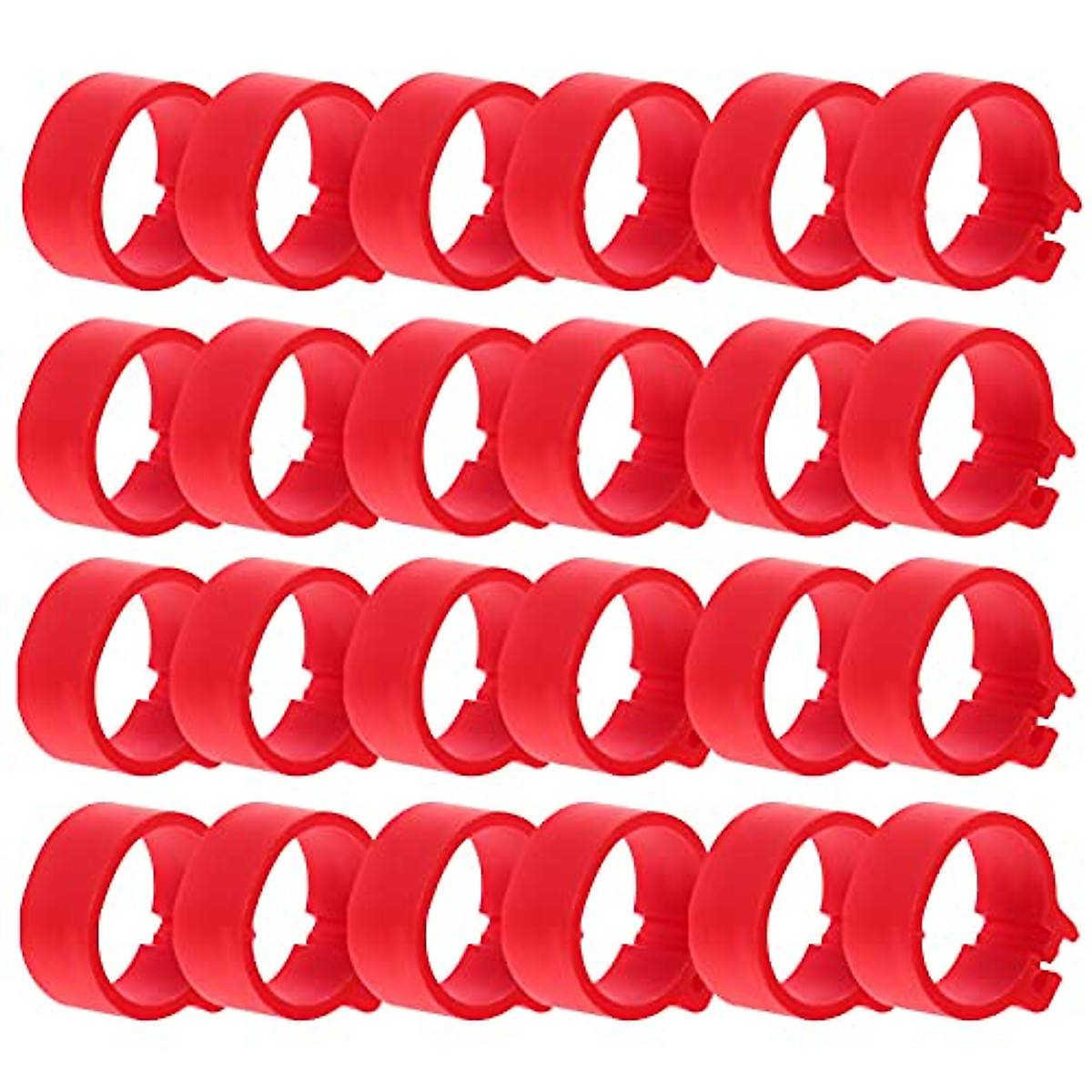balacoo Duck Leg Rings 100pcs 10mm Racing Pigeon Leg Rings Bird Rings Leg Bands for Pigeon Parrot Finch Canary Hatch Poultry Rings Red Hen Leg Bands