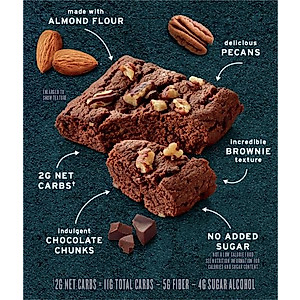 Ratio Soft Baked Bars, Chocolate Brownie, 1g Sugar, Keto Friendly, 5.34 OZ (6 Bars)