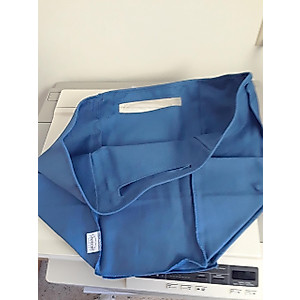 Longaberger Medium Oval Waste Basket Cornflower Blue Fabric Liner New