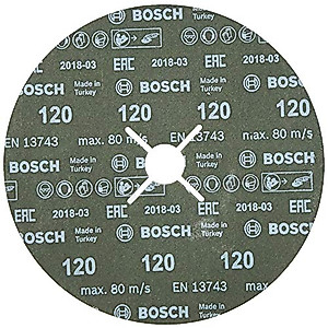 Bosch Professional 2608605489 Fibre Sanding disc R444, Expert for Metal 180 mm, 22 mm, 120