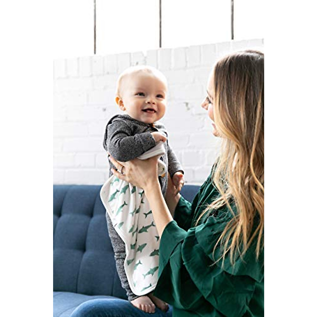 Copper Pearl 3-Layer Knit Security Blanket Set Sized 16" x 16" 2-Pack Pacific