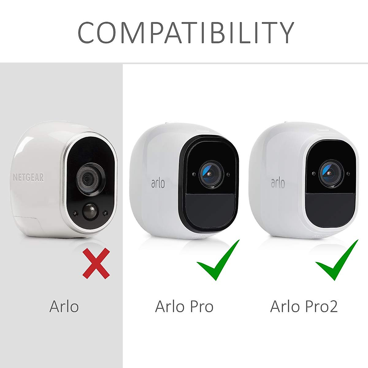 kwmobile 2X Skin Compatible with Arlo Pro/Pro 2 Smart - Silicone Security Camera Case Outdoor CCTV Cover - Black