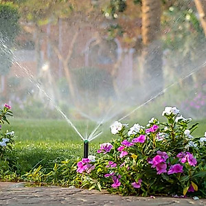 HolyMaji 10 Pieces Variable Arc Nozzle, Pop-up Sprinkler Heads Replacement Compatible with Most of 360 Degree Adjustable Pop Up Sprinklers Spray Head for Garden Lawn Irrigation (12AN)