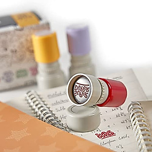 Stamp Joy - 6 Self-Ink Flash Stamp Set, Multicolor Teacher Stamps, Office Stationery Stamps, Pre-Inked (Inspiration Set)