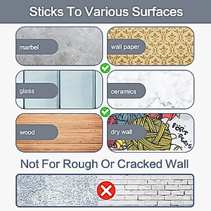 Large Door Knob Wall Protector 3.15“, 6pcs White Door Stopper Wall Protector with Strong Self Adhesive, Soft Silencer Door Bumpers for Home and Office