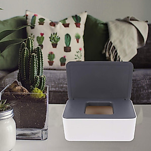 1pc Storage Box Plastic Tissue Case Dispenser Holder with Lid Dispenser Holder