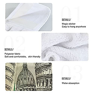 Hanging Kitchen Towels Grunge Italy Flag Coral Velvet Tea Hand Tie Towel for Bath Gym Home Decor Set of 2