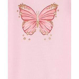 Carter's Girls' 2 Pk Gown Poly (Butterfly/Pink, 4-5)