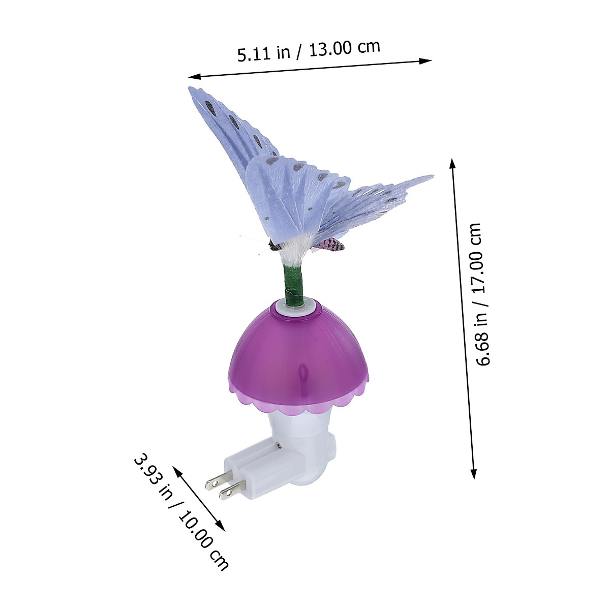 Hemobllo Butterflies Visual Lamp 7 LED Lamp 3D Night Light Lamp LED Lamp for Bedroom