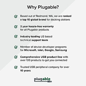 Plugable USB C to DisplayPort Cable 6 feet (1.8m), Up to 4K at 60Hz, USB C DisplayPort Cable - Compatible with Thunderbolt 4 / 3 and USB-C
