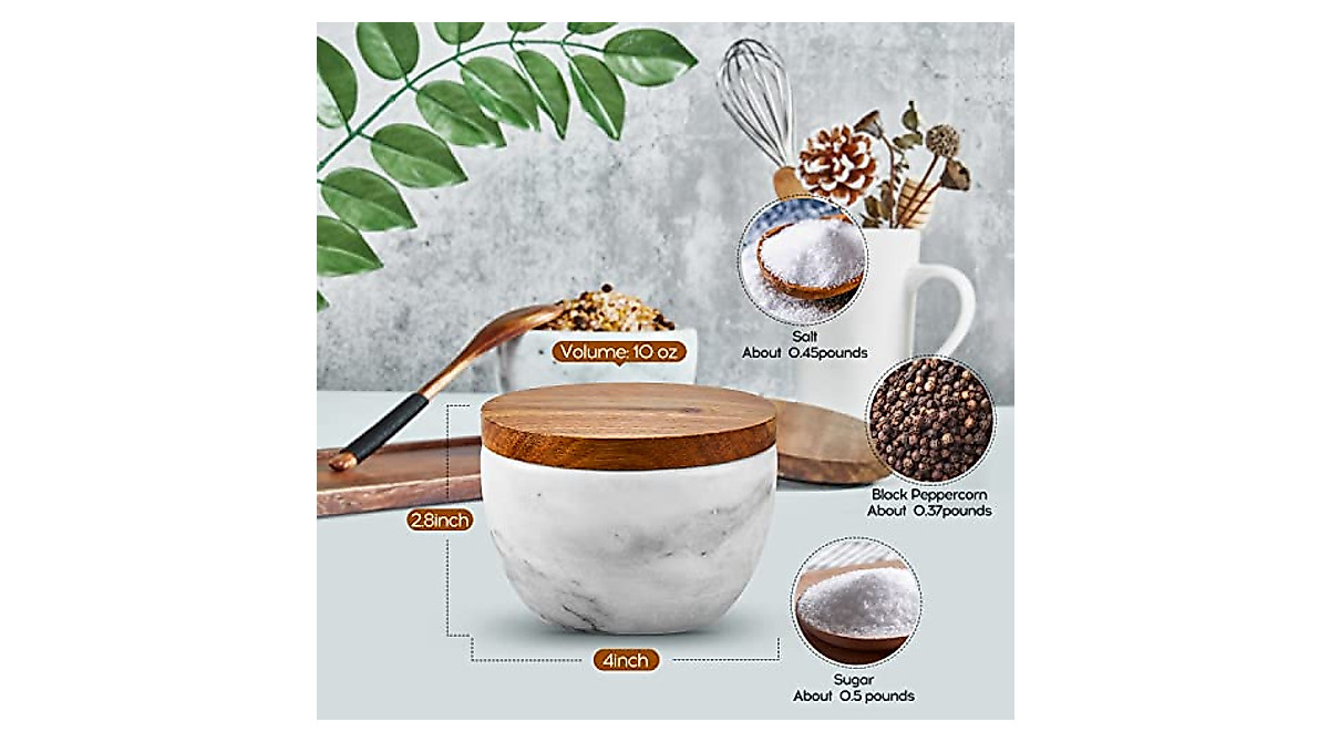 MarcZero Large Salt Box - Stylish Spice Keeper