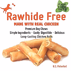 LuvChew Premium Dog Chew Treats Chicken Retriever Rolls for Large Dogs, Rawhide Free, Grain Free, Highly Digestible,Large 7" 2pcs/Pack x 2pack