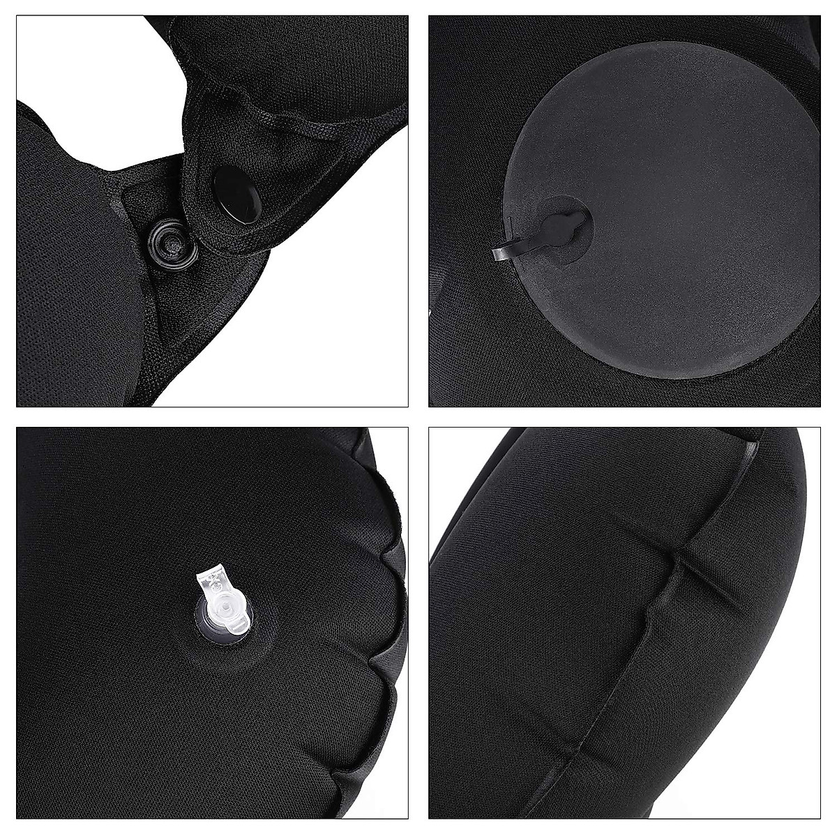 Portable U Neck Pillow Inflatable Travel Neck Pillow for Sleep Baby Car Seat Neck Support Pillow Cushion Headrest Head Protection for Airplane Train Pushchair Stroller Lightweight Washable