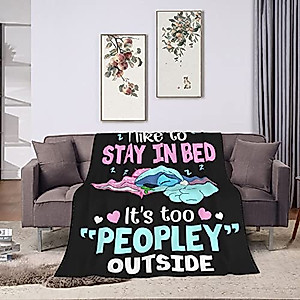 Shazi Cartoon Blankets Super Soft Throw Blanket Air Conditioner Blanket Warm Cozy Flannel Blanket for Couch Bed Sofa Car 50inchX40inch