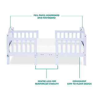 Dream On Me Portland 3 In 1 Convertible Toddler Bed in Lavender Ice, Greenguard Gold Certified