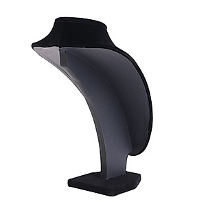 AOOOWER Velvet Fabric Necklace Jewelry Display Model Bust Stand Necklace Mannequin Bust Jewelry Organizer Displays Rack