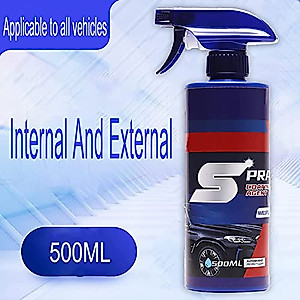 3 in 1 Ceramic Car Coating Spray, 500ml, 3 in 1 High Protection Quick Car Coating Spray, Ceramic car Wax Polish Spray, Plastic Parts Refurbish Agent, Quick Detail Spray for Cars, Car Coating Spray
