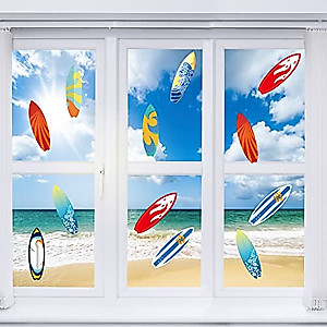 60 Pieces Surfboards Cut Out Accents Tropical Beach Decorations Hawaii Cutouts Paper Surfboard Sign for Summer Bulletin Board Classroom School Surf Party