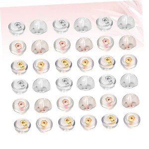 TEHAUX 30 Pair Pierced Earring Backs Clear Earrings Earring Stopper Jewelry Accessories Earring Accessories Silicone Earplugs Earrings Accessories Material Replace 18k Shield