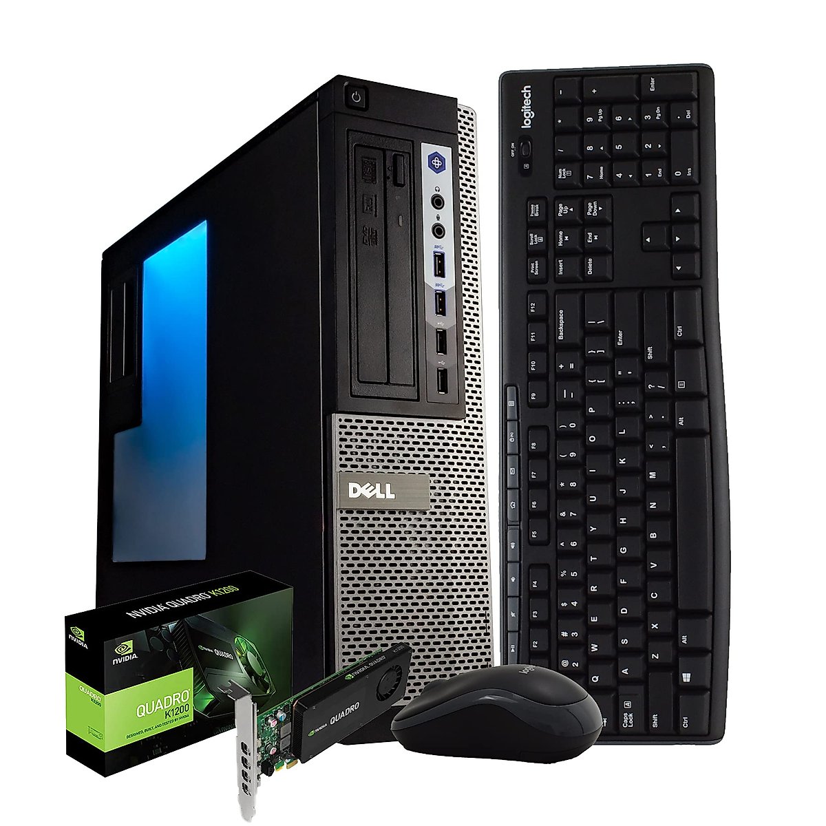 Dell Computer for Editing, Workstation PC Desktop with Powerful 4th Gen Intel Core i5, NVIDIA Quadro K1200 4GB, 1TB SSD + 2TB HDD Additional Storage, 16GB DDR3 RAM, WiFi, Windows 10 (Renewed)