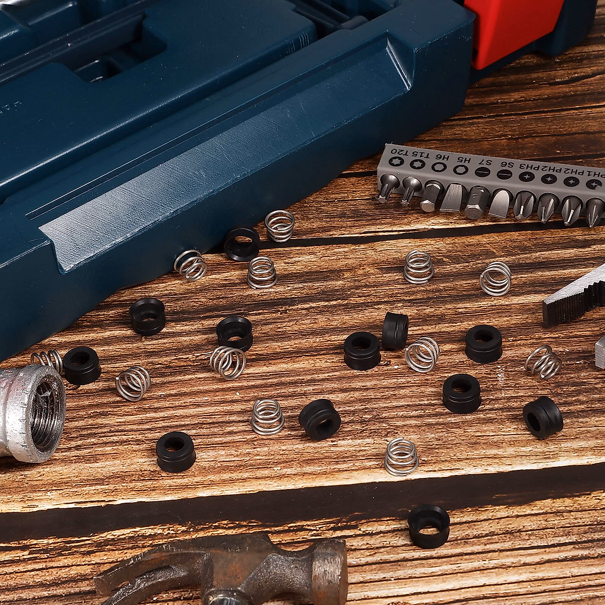 Hotop 20 Pieces RP4993 Replacement Seats and Springs RP4993 Faucet Repair Seat Spring Kit Faucet Repair Kit Faucet Stem Assembly Repair Kit Compatible with Faucet Repair Kit