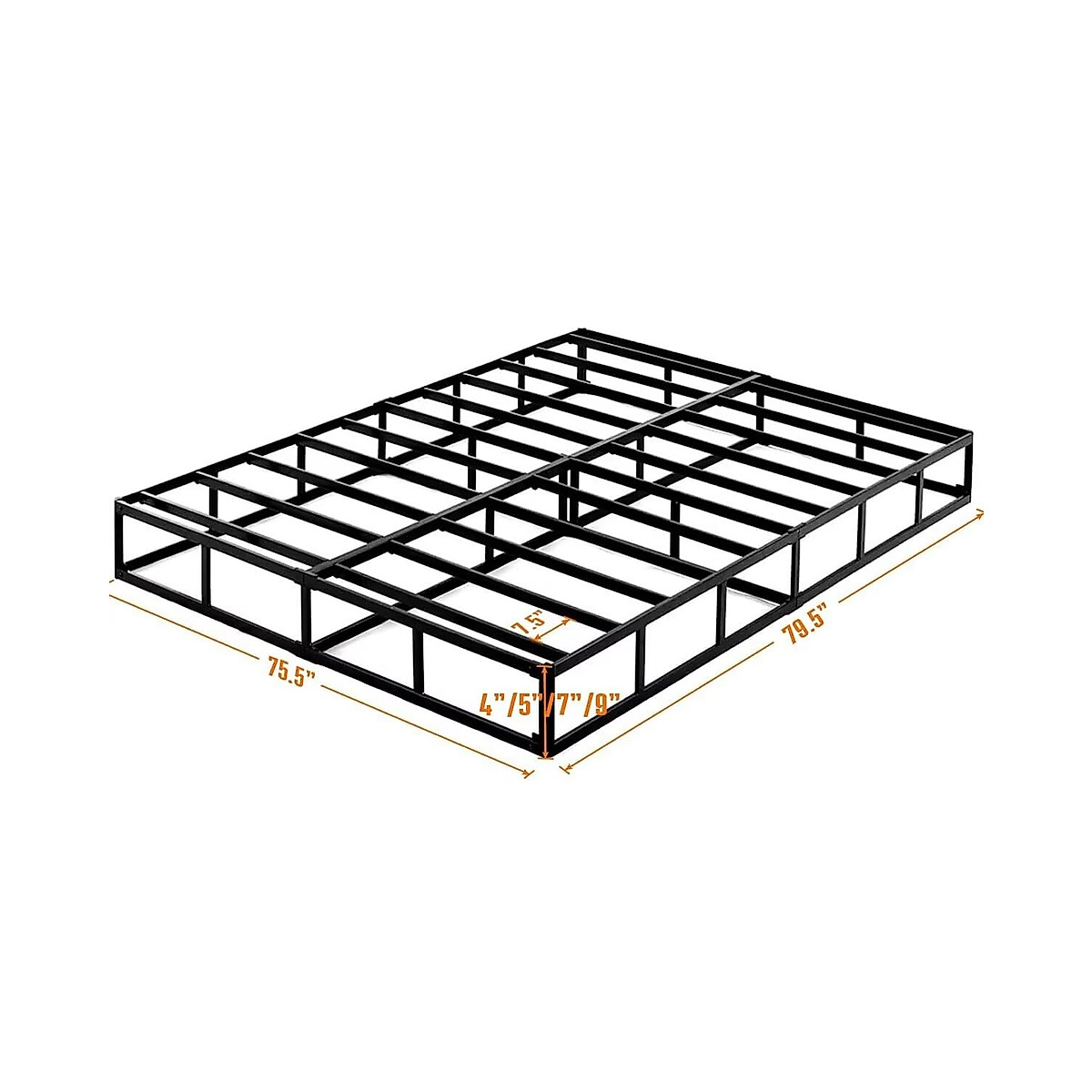 TATAGO King Box Spring 5 Inch Metal Box Spring King Size, King Box Spring Only, Low Profile Box Spring King with Cover, Heavy Duty Mattress Foundation/Bed Base, Easy Assembly, Noise Free, Non-Slip