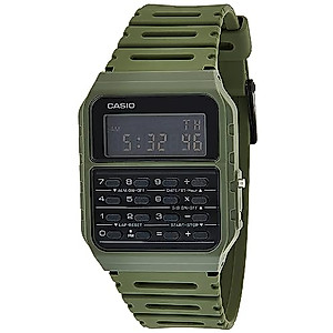 Casio CA-53WF-3B Calculator Green Digital Mens Watch Original New Classic CA-53, 43.2×34.4×8.2mm (CA-53WF-3BDF)