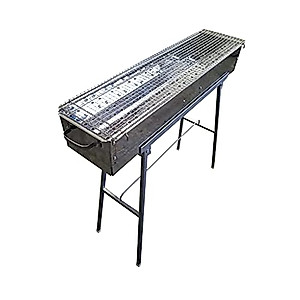 KAYSO HOME 32" Steel Portable Charcoal Kabob Grill - Yakitori Grill, Kebab Grill, Satay Grill, Shashlik Skewer