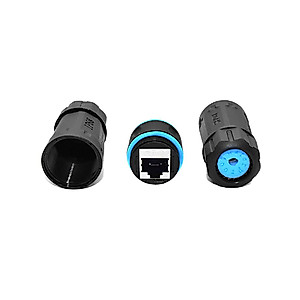 EAXIUCE Dry-Connect (2-Pack) RJ45 IP68 Waterproof Network Cable Connector Female Outdoor LAN Coupler Adapter Cat5/5E/6A