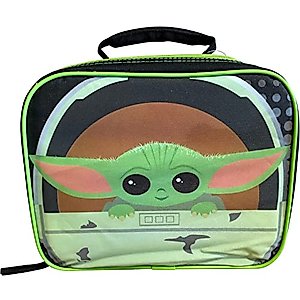 Star Wars The Mandalorian Baby Yoda Insulated Lunch Bag (Black-Green)