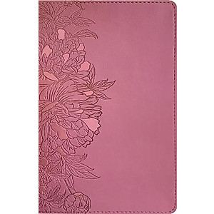 NLT Personal Size Giant Print Bible, Filament-Enabled Edition (LeatherLike, Peony Pink, Red Letter): Includes Free Access to the Filament Bible App ... Notes, Devotionals, Worship Music, and Video