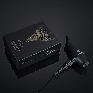 ghd Air Hair Dryer — 1600w Professional Blow Dryer, Salon Strength Motor, Concentrator Nozzle, Adjustable Temperature Setting, and Ionic Technology for Super-Fast Drying — Black