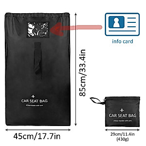 UMJWYJ Car Seat Bag Large Gate Check Travel Luaage Bag with Backpack Shoulder Straps, Lightweight Car Seat Storage Bag Stroller Carrier for Airplanes Trains