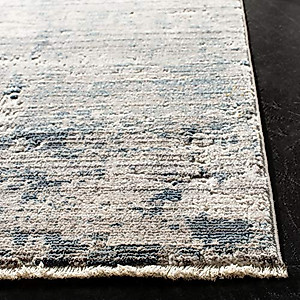 Safavieh Winston Collection Accent Rug - 2'4" x 3'11", Grey & Blue, Modern Abstract Design, Non-Shedding & Easy Care, Ideal for High Traffic Areas in Entryway, Living Room, Bedroom (WNTB355F)