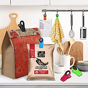 10 Pack Magnetic Chip Clips Bag Clips Food Clips, Plastic Bag Clips for Chips, Clips for Food Packages, Kitchen Clips with Magnet for Snack Bags and Food Bags