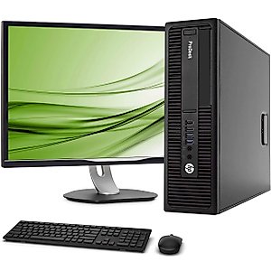 HP 600 G2 SFF Computer Desktop PC, Intel Core i5-6500 3.2GHz, 16GB Ram, 512GB M.2 SSD, Wireless Keyboard & Mouse, WiFi | Bluetooth, New 23.8" Monitor, Windows 10 Pro (Renewed)