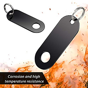 2 Pieces Motorcycle Bell Hangers Motorcycle Luck Riding Bell Hangers and 2 Pieces Split Rings, Fits for Any Bells, Compatible with (Black)