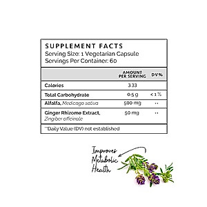 Arth Botanicals Alfalfa Capsules – Supports Metabolic Health and Promotes Healthy Heart Function – 60 Vegan Capsules for Maximum Absorption & Potency -100% Plant-Based