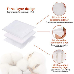 OMSM Cotton Pads, Facial Lip & Eye Makeup Remover Pads,100% Pure Cotton Effective Cosmetic Cotton Squares,Hypoallergenic, Lint-Free(222PCS)