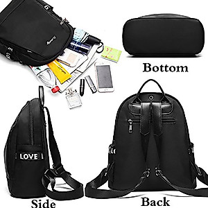FiveloveTwo Womens Girls Fashion Backpack Rucksack Oxford cloth Anti-thef Backpack Purse Shoulder Hobo Satchels Top-Handle Bags Black