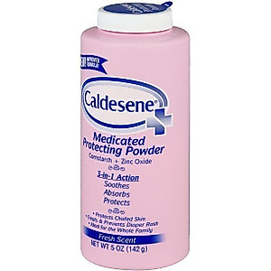 Caldesene Medicated Protecting Powder with Zinc Oxide & Cornstarch-Talc Free, 5 Ounce