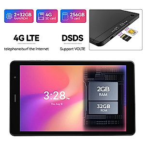 iball 8" Android Tablet, 1920 X 1200 IPS Full HD Display, Upgraded Octa-core Tablets, 4G LTE with SIM Card Slot,2GB+32GB ROM, 8MP Camera, 2.4G+5G WiFi Bluetooth 5.0 GPS