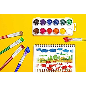 10Pcs Paint Brushes for Kids, Anezus Kids Paint Brushes Toddler Large Chubby Paint Brushes Round and Flat Preschool Paint Brushes for Washable Paint Acrylic Paint