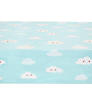 BLUE PANDA Cloud Party Table Covers for Kids Birthday (54 x 108 in, 3 Pack)